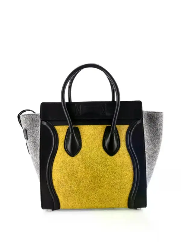 Celine Tricolor Luggage Micro Tote Bag - Black