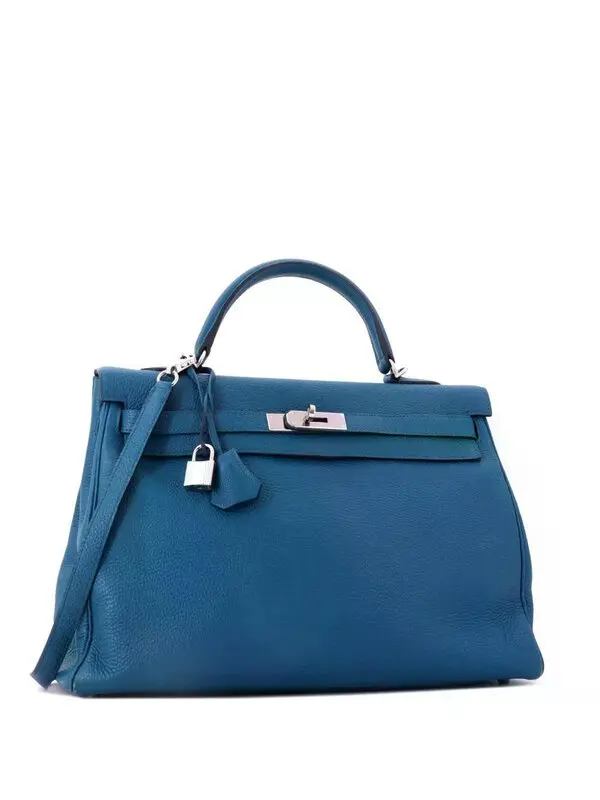 Hermès Kelly 35 Satchel In Togo Leather With Palladium Hardware