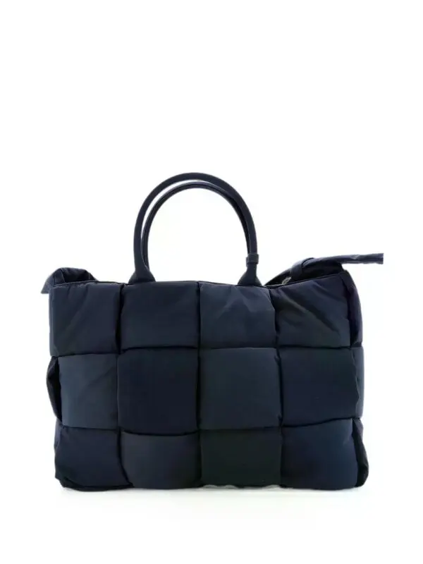Bottega Veneta Arco Maxi Intrecciato Nylon Large Tote Bag - Blue