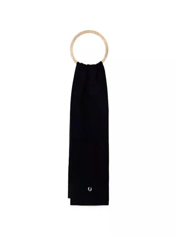 Fred Perry Embroidered-logo Scarf - Blue