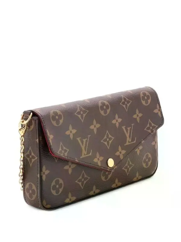 LOUIS VUITTON Felicie Pochette Monogram Canvas Crossbody Bag - Brown