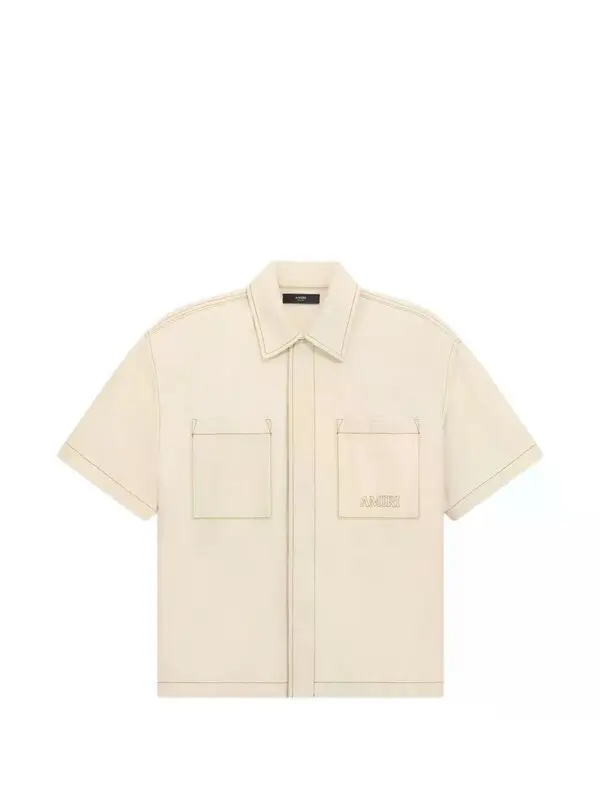 Amiri Short-sleeve Denim Shirt - Neutrals