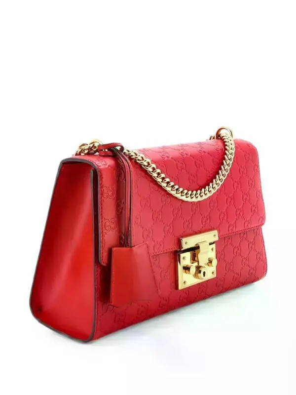 Gucci Padlock Medium Shoulder Bag - Red