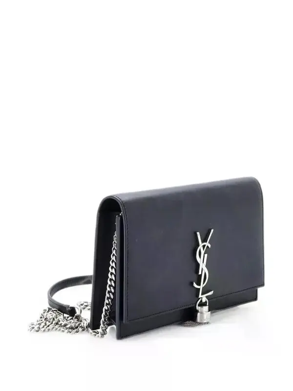 Saint Laurent Monogram Tassel Crossbody Bag - Black