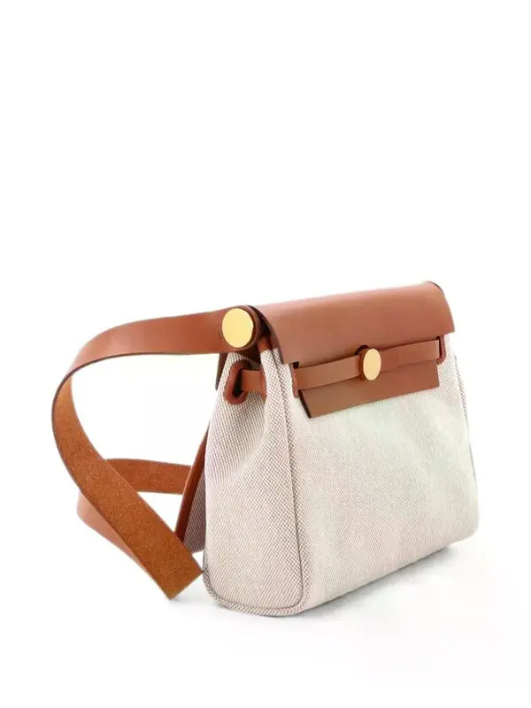 Hermès Herbag Zip Toile And Leather 20 Shoulder Bag