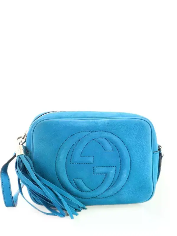 Gucci Soho Disco Nubuck Small Crossbody Bag - Blue