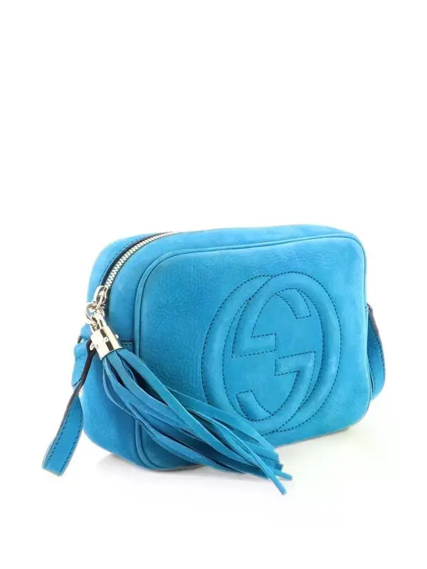 Gucci Soho Disco Nubuck Small Crossbody Bag - Blue