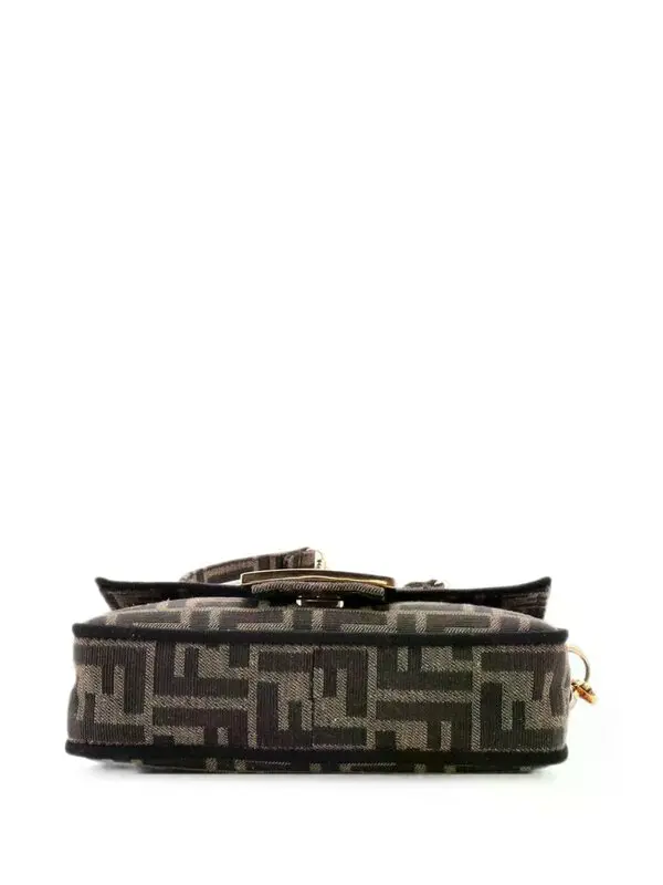 Fendi Baguette Nm Bag Zucca Canvas Mini Crossbody Bag - Brown