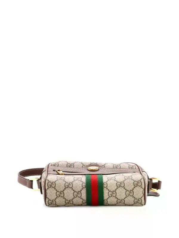 Gucci Ophidia Gg Coated Canvas Mini Crossbody Bag - Brown