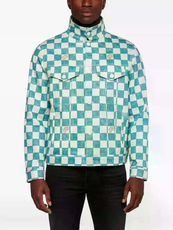 LOUIS VUITTON Damier Denim Trucker Jacket