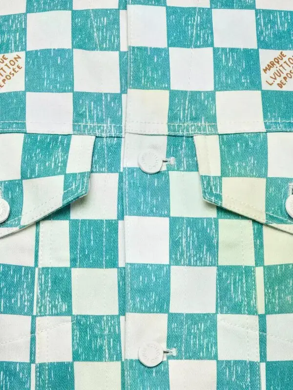 LOUIS VUITTON Damier Denim Trucker Jacket