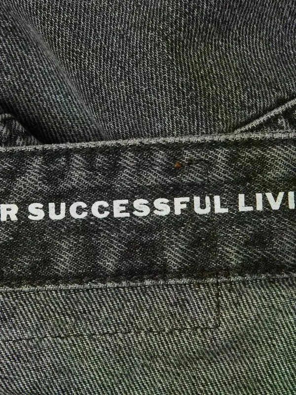 DIESEL® Denim Distressed Wide-leg Jeans