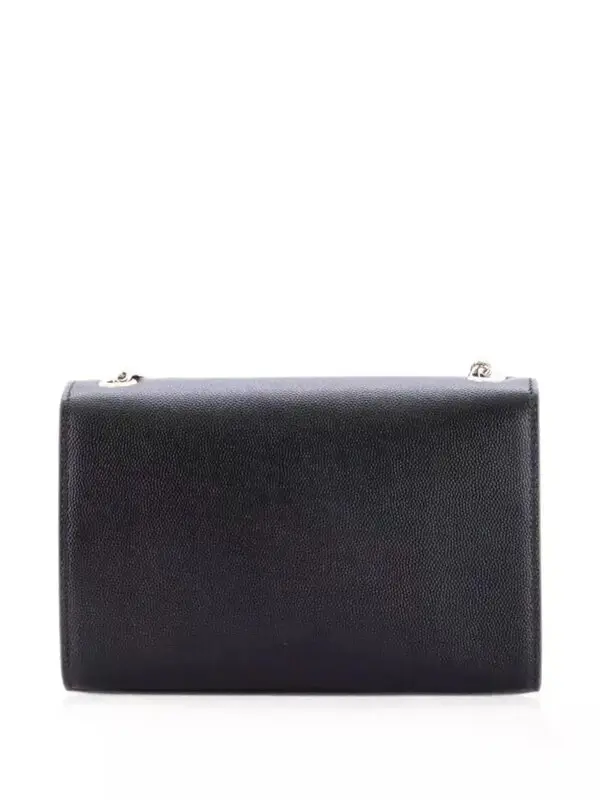 Saint Laurent Monogram Grainy Leather Small Crossbody Bag - Black