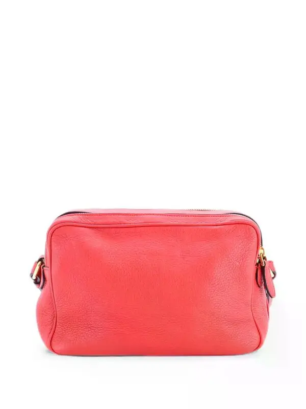Prada Vitello Daino Double Zip Camera Bag - Red