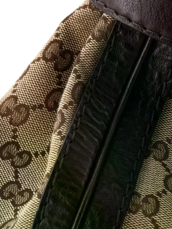 Gucci Gg Running Gg Canvas With Leather Medium Tote Bag