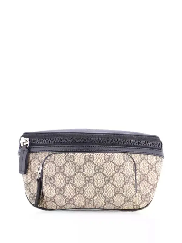 Gucci Gg Coated Canvas Medium Belt Bag - Black