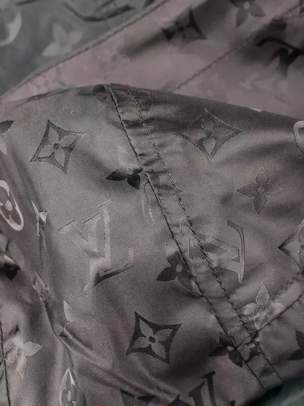 LOUIS VUITTON Monogram Hooded Windbreaker Coat