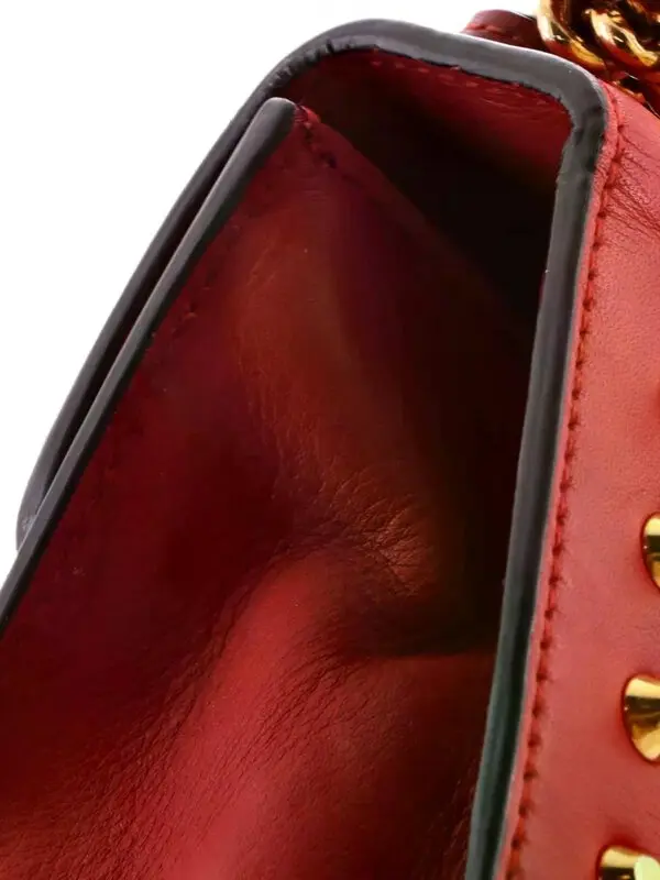 Gucci Pearly Padlock Studded Leather Small Shoulder Bag