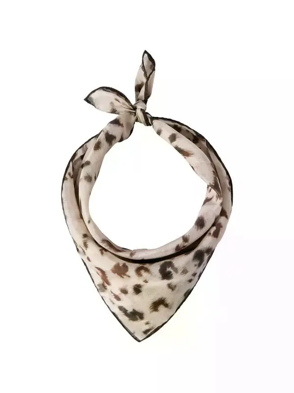 Brunello Cucinelli Lynx-print Silk Foulard - Neutrals