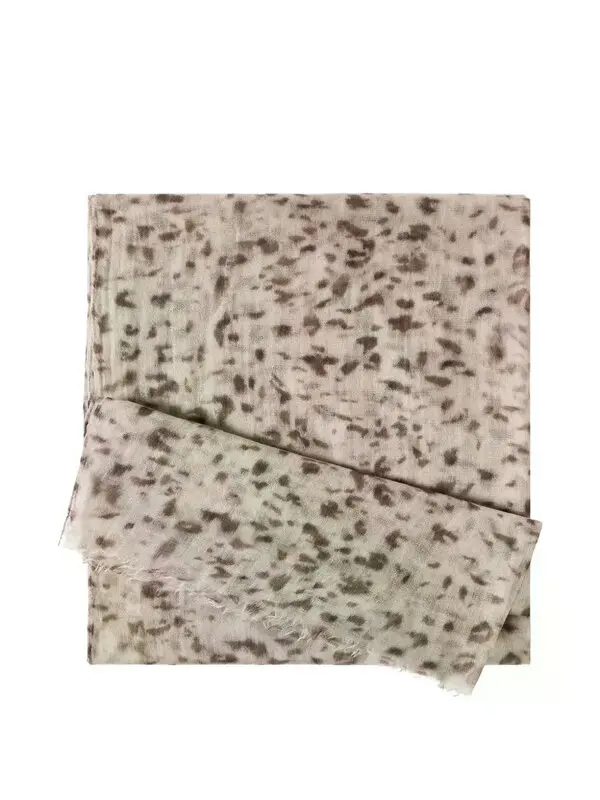 Brunello Cucinelli Lynx-print Cashmere Scarf