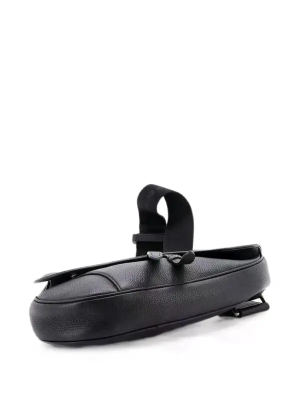Dior Saddle Leather Crossbody Bag - Black
