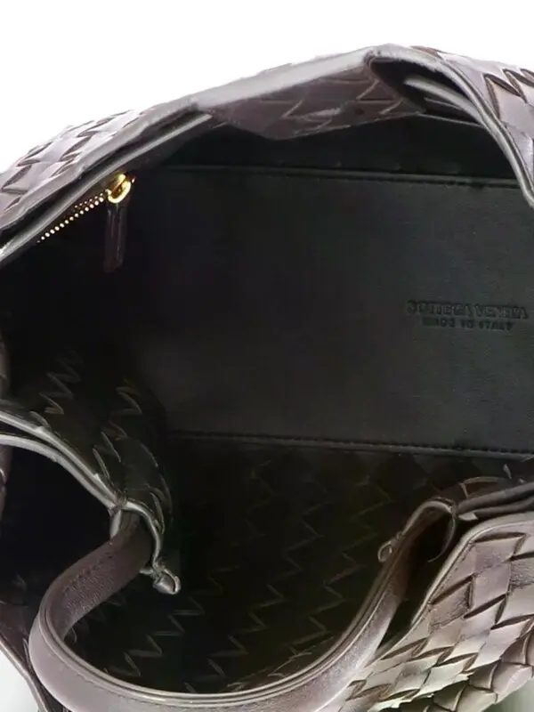 Bottega Veneta Andiamo Top Handle Bag Intrecciato Nappa Medium Satchel - Brown