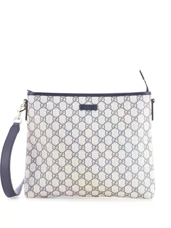 Gucci Gg Coated Canvas Medium Messenger Bag - Blue
