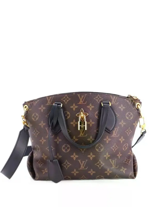 LOUIS VUITTON Monogram Canvas Flower Zipped Pm Tote Bag - Brown