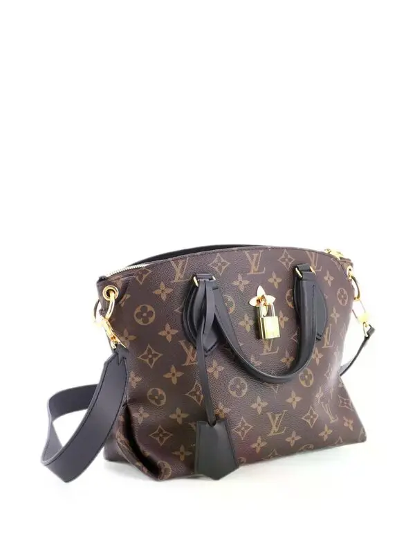 LOUIS VUITTON Monogram Canvas Flower Zipped Pm Tote Bag