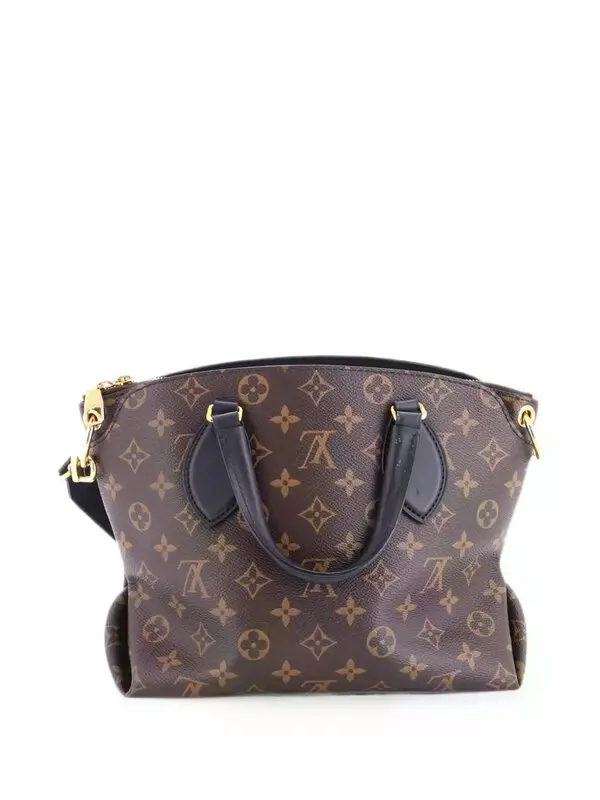 LOUIS VUITTON Monogram Canvas Flower Zipped Pm Tote Bag - Brown