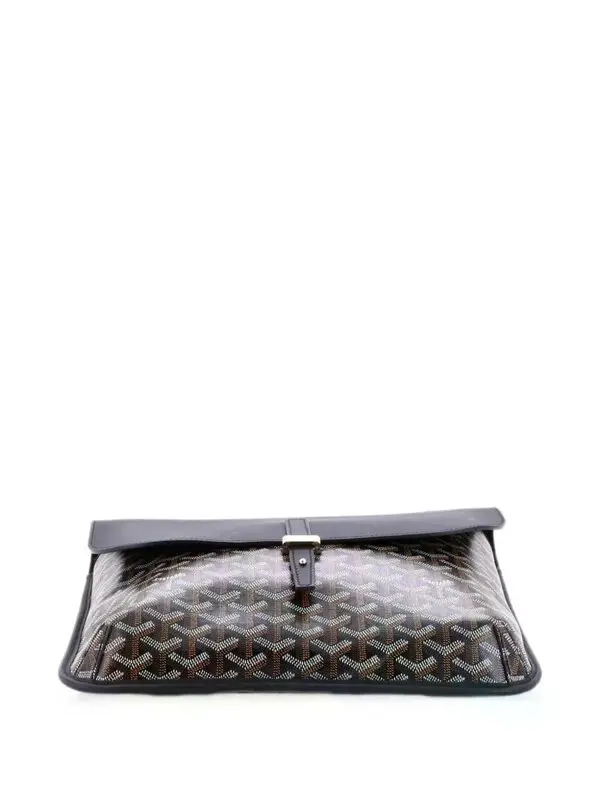 Goyard Coursier Messenger Bag In Coated Canvas And Leather - Black