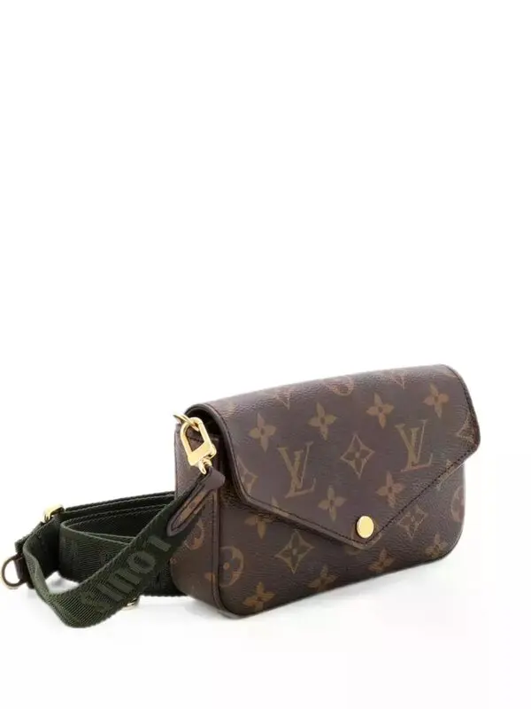 LOUIS VUITTON Felicie Strap & Go Monogram Canvas Handbag - Brown