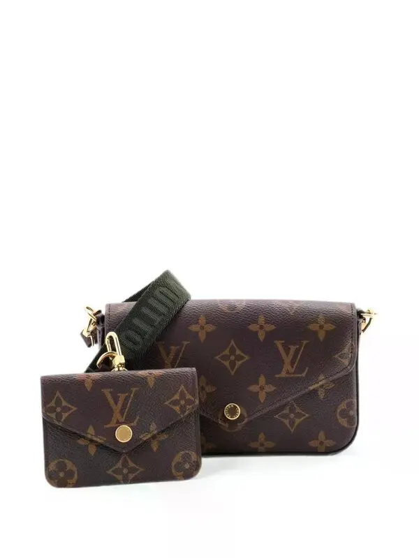 LOUIS VUITTON Felicie Strap & Go Monogram Canvas Handbag - Brown