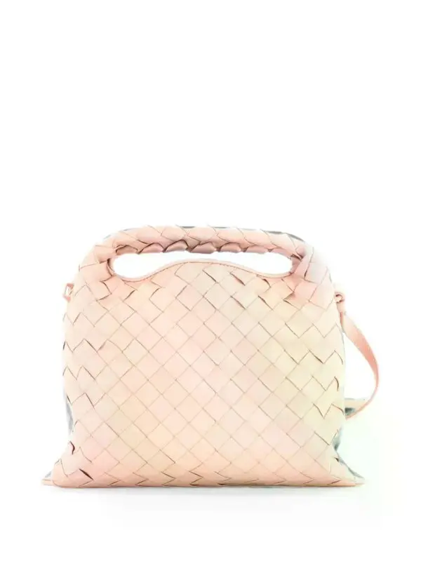 Bottega Veneta Intrecciato Nappa Mini Satchel - Pink
