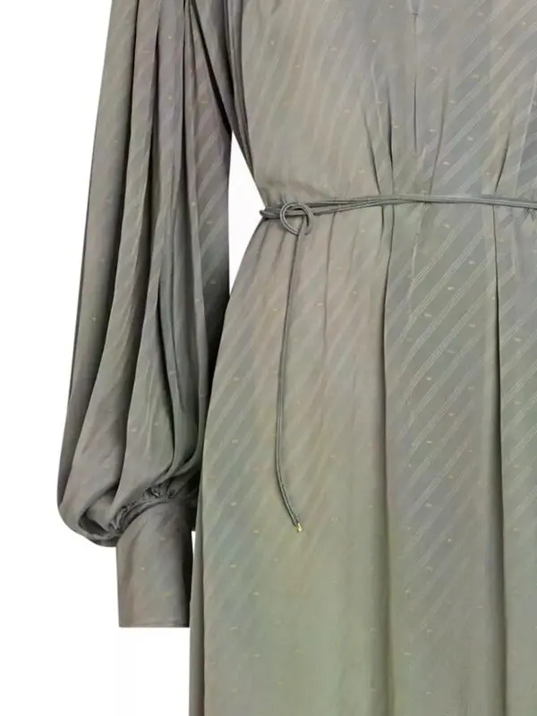Calvin Klein Striped Pleated Midi Dress