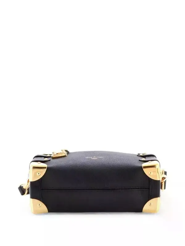 LOUIS VUITTON Side Trunk Handbag In Taurillon Leather - Black