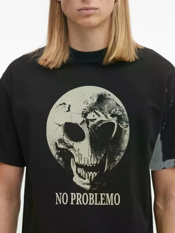 NO PROBLEMO Dead Planet Graphic Crew-neck T-shirt