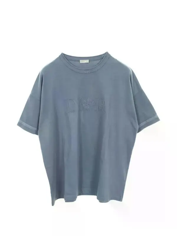 Dior X Stone Island 2010s Logo-embroidered T-shirt - Blue