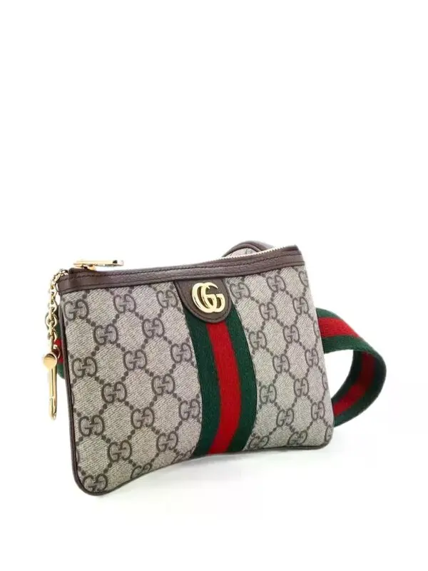 Gucci Ophidia Heart Utility Double Gg Coated Canvas Belt Bag