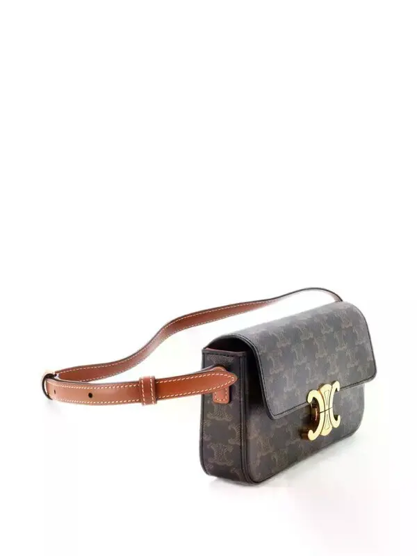 Celine Triomphe East-west Shoulder Bag In Coated Canvas