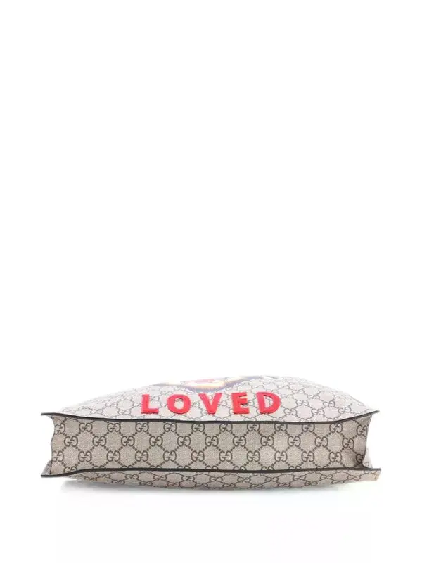 Gucci Convertible Soft Open Printed Gg Coated Canvas Tall Tote Bag - Brown