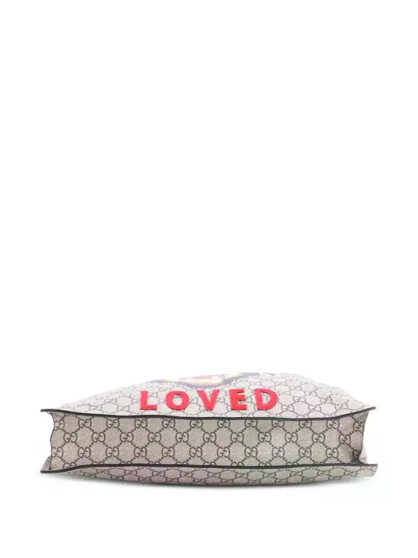 Gucci Convertible Soft Open Printed Gg Coated Canvas Tall Tote Bag - Brown