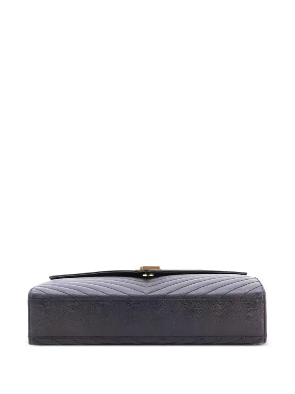 Saint Laurent Matelassé Chevron Leather Shoulder Bag - Black