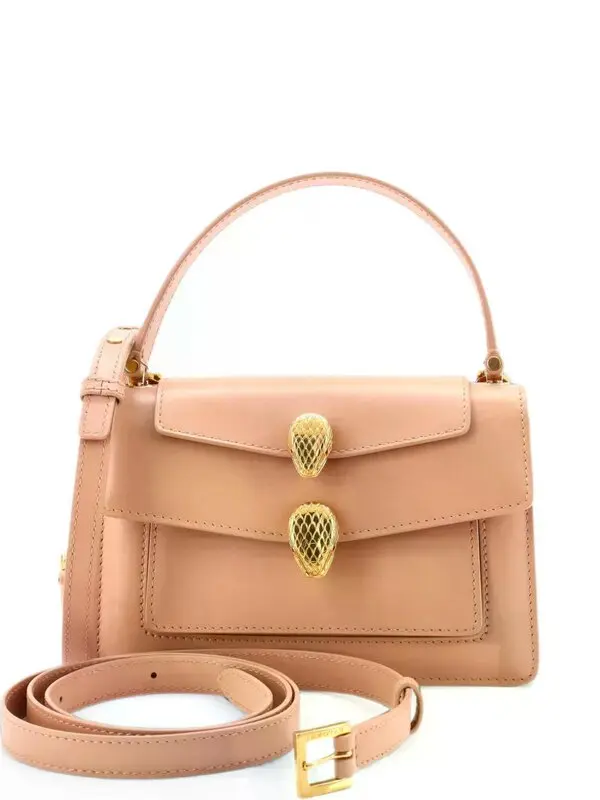BVLGARI Alexander Wang Serpenti Forever Top Handle Leather Small Shoulder Bag - Neutrals