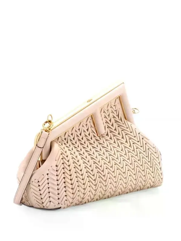 Fendi Woven Leather Small Clutch Bag
