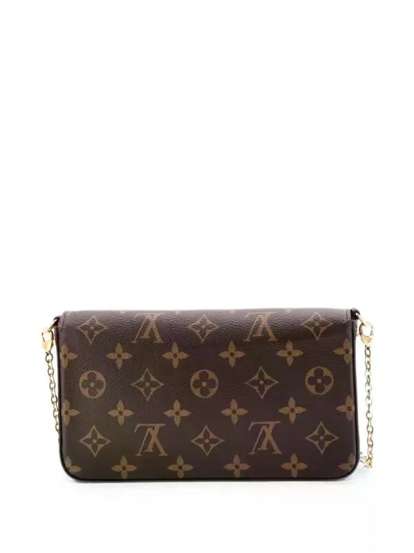 LOUIS VUITTON Felicie Pochette Monogram Canvas Crossbody Bag - Brown