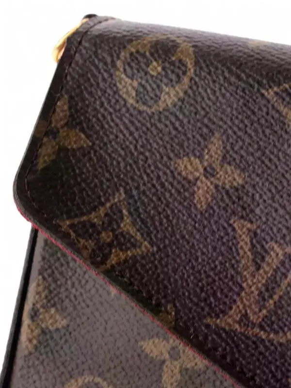 LOUIS VUITTON Felicie Pochette Monogram Canvas Crossbody Bag - Brown