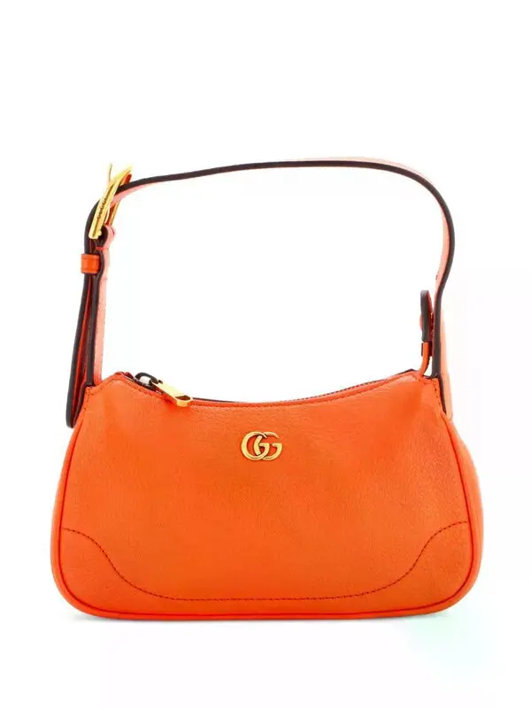 Gucci Aphrodite Leather Mini Shoulder Bag - Orange