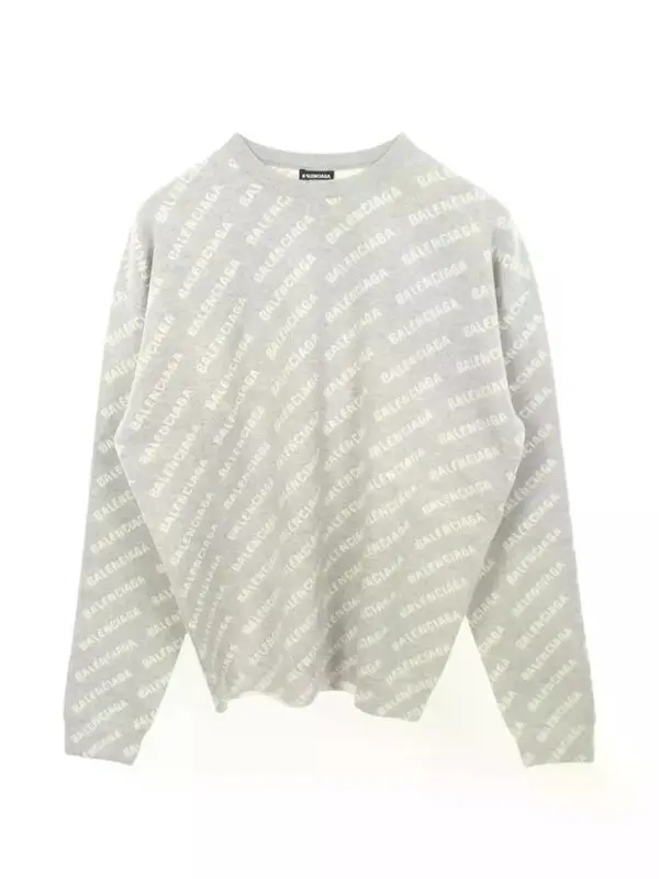 Balenciaga All-over Logo Knit Sweater
