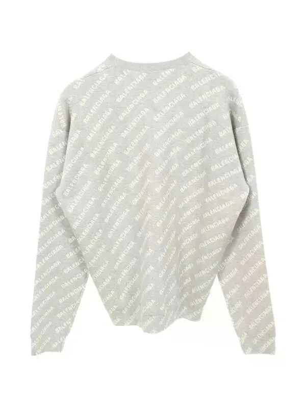 Balenciaga All-over Logo Knit Sweater